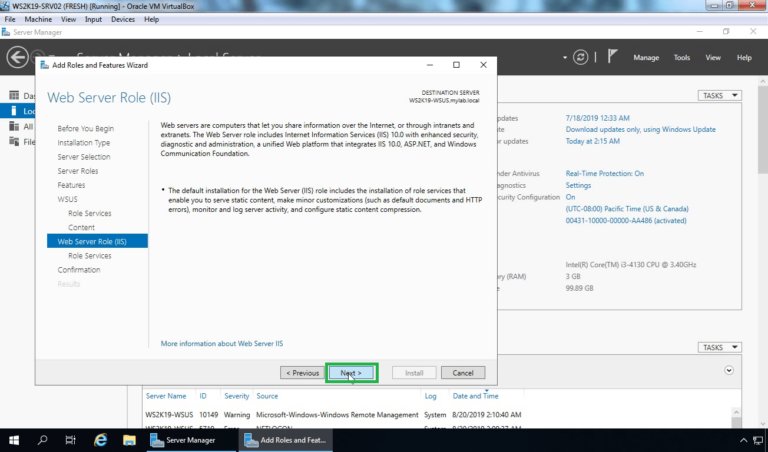 Install And Configure Wsus On Windows Server 2019 Part 1 Msft Webcast