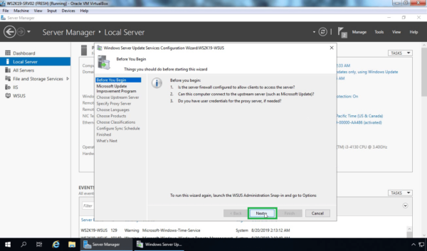Install And Configure WSUS On Windows Server 2019 – Part 2