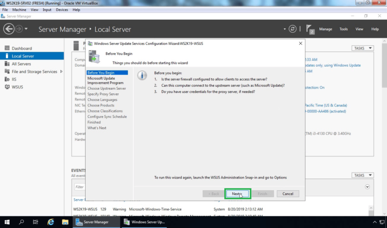 Install And Configure WSUS On Windows Server 2019 – Part 2