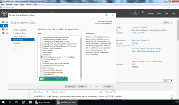 Install And Configure Wsus On Windows Server 2019 Part 1 Msft Webcast