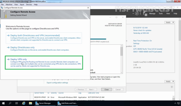 Configure SSTP VPN With Self-Signed Certificate On Windows Server 2019