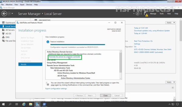 How To Setup Active Directory On Windows Server 2019