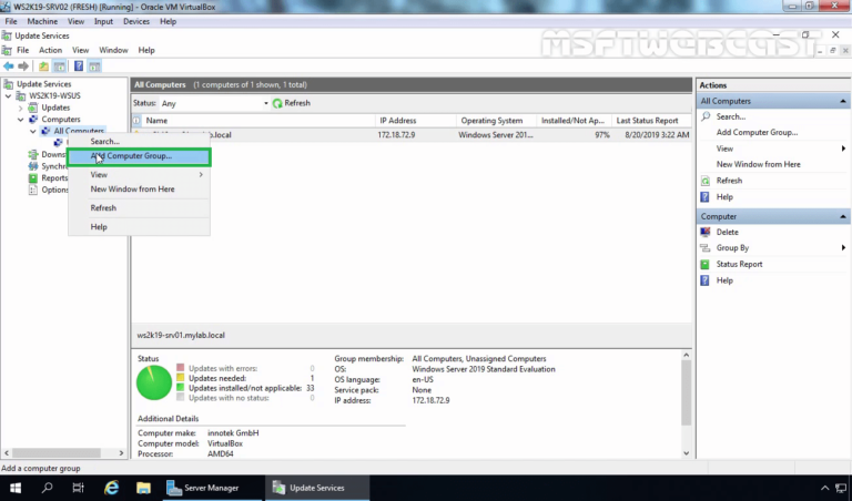 Configure Client-side Targeting In WSUS Server 2019