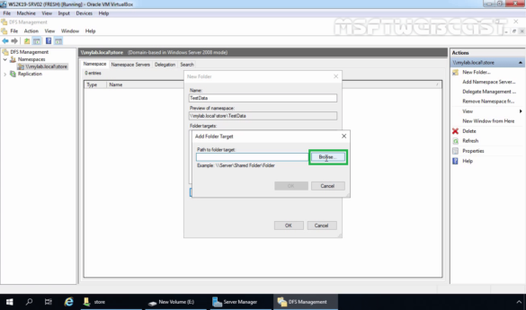 Install and Configure DFS Namespace on Windows Server 2019
