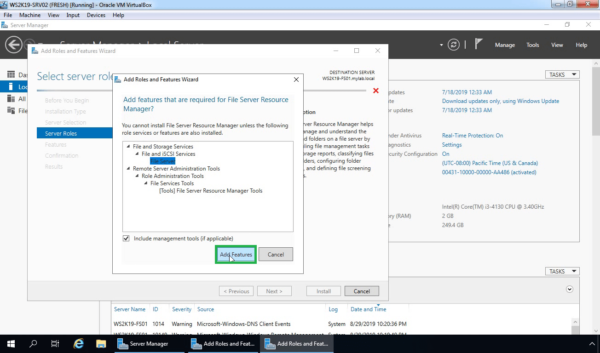 Configure File Screening Using Fsrm In Windows Server 2019