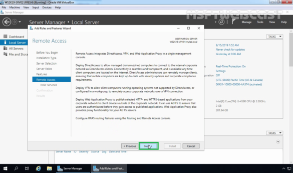 How To Install Remote Access Service On Windows Server 2019 Part-1