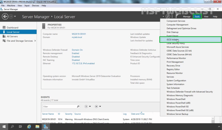 Configure ISCSI Initiator In Windows Server 2019