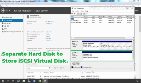 Install And Configure ISCSI Target In Windows Server 2019