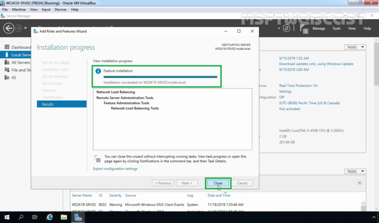 Configure Network Load Balancing In Windows Server 2019