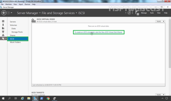 Install And Configure ISCSI Target In Windows Server 2019