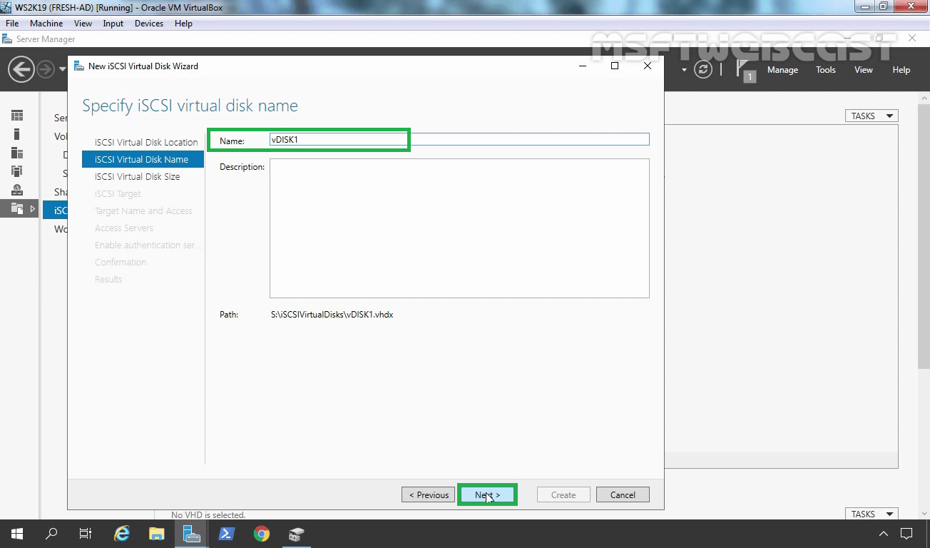 Install And Configure ISCSI Target In Windows Server 2019