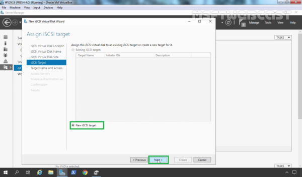 Install And Configure ISCSI Target In Windows Server 2019