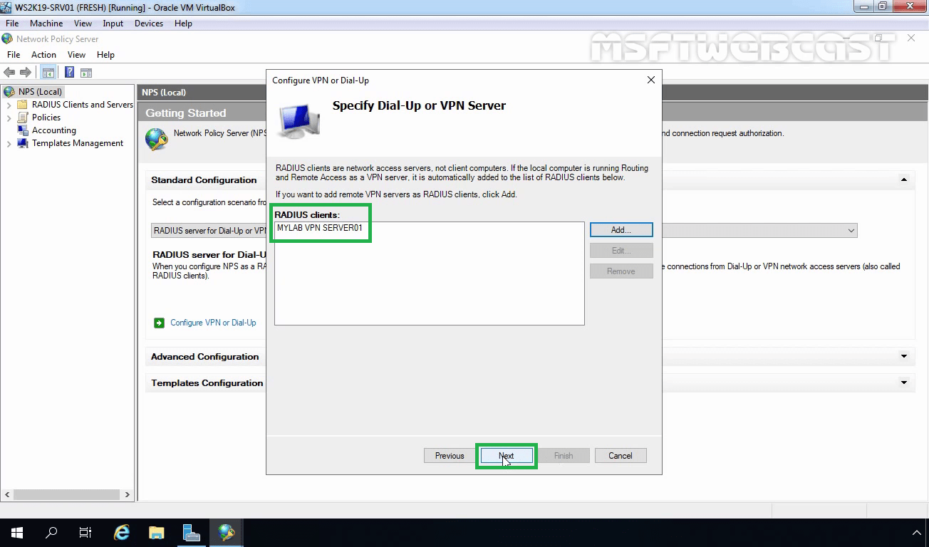 Configure Radius Server For VPN On Windows Server 2019.