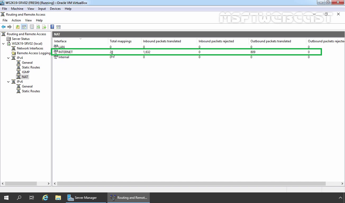 Configure Windows Server 2019 as a NAT Router