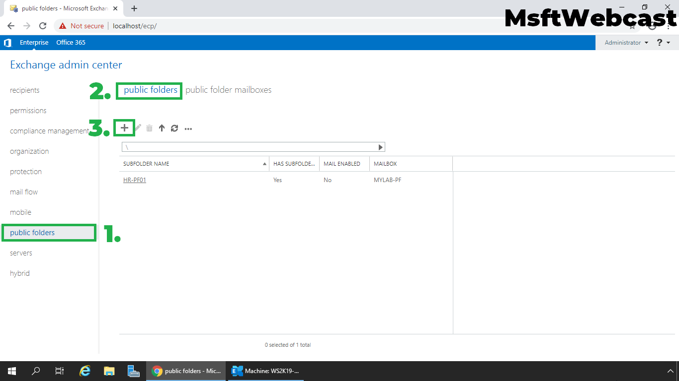 Create A Mail Enabled Public Folder In Exchange 2019