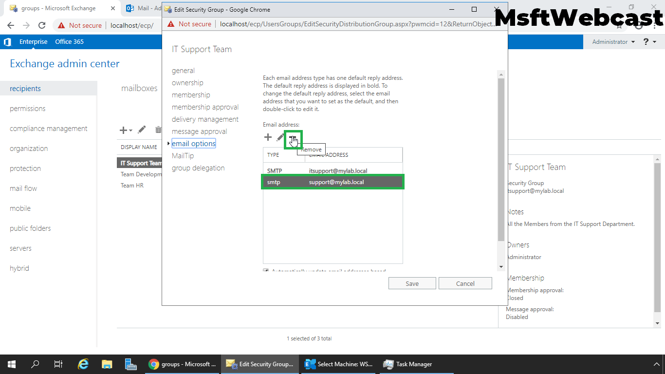 Add-Remove Alias Email Address For A Mailbox In Exchange 2019