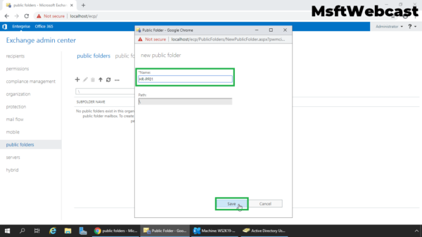 Create A Public Folder Mailbox In Exchange 2019