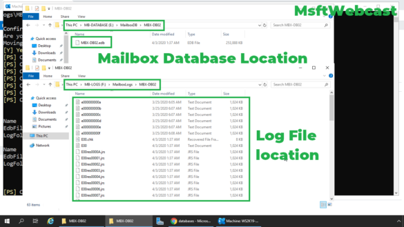 Move And Rename Default Mailbox Database Path In Exchange 2019