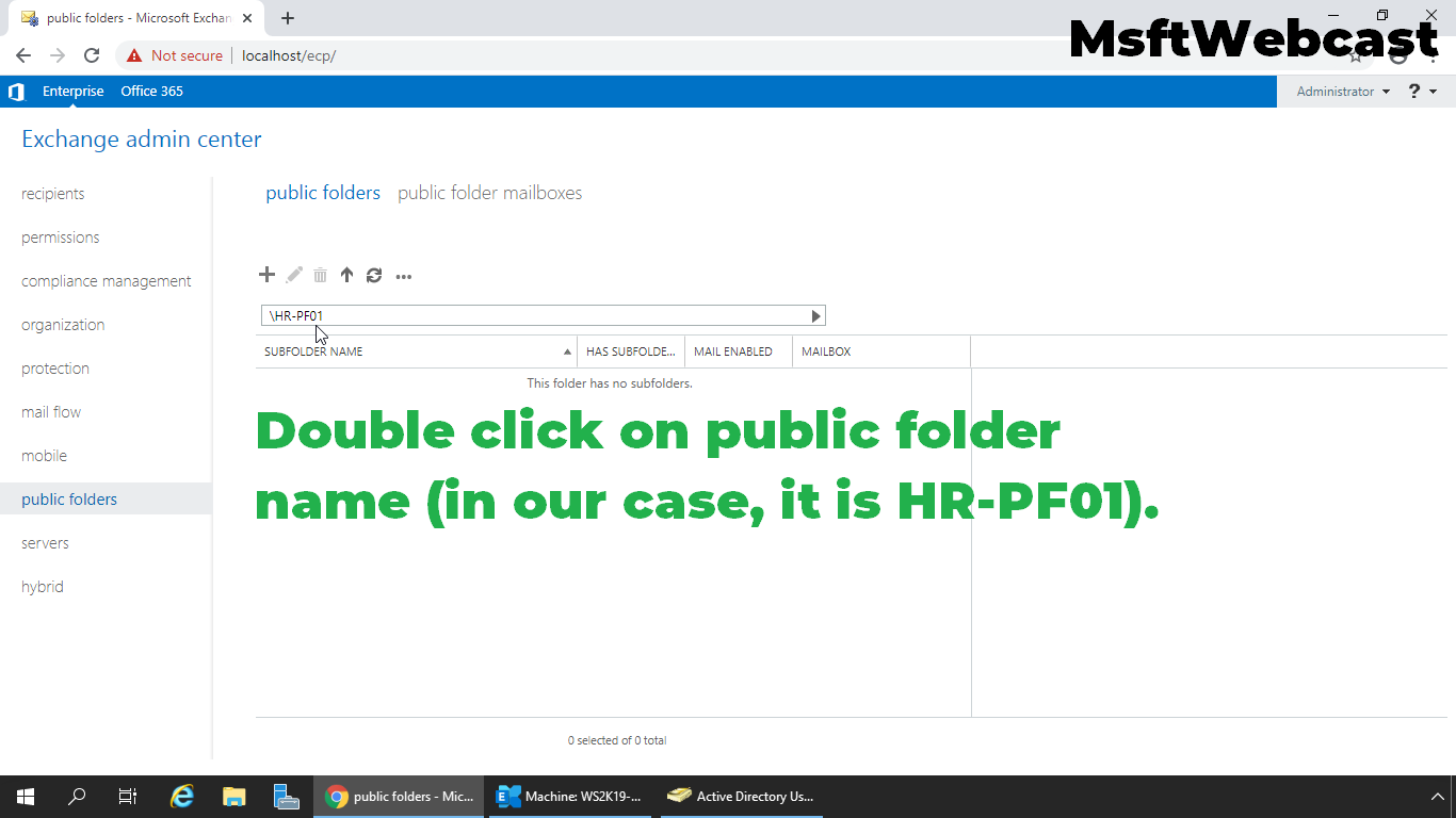 Create A Public Folder Mailbox In Exchange 2019