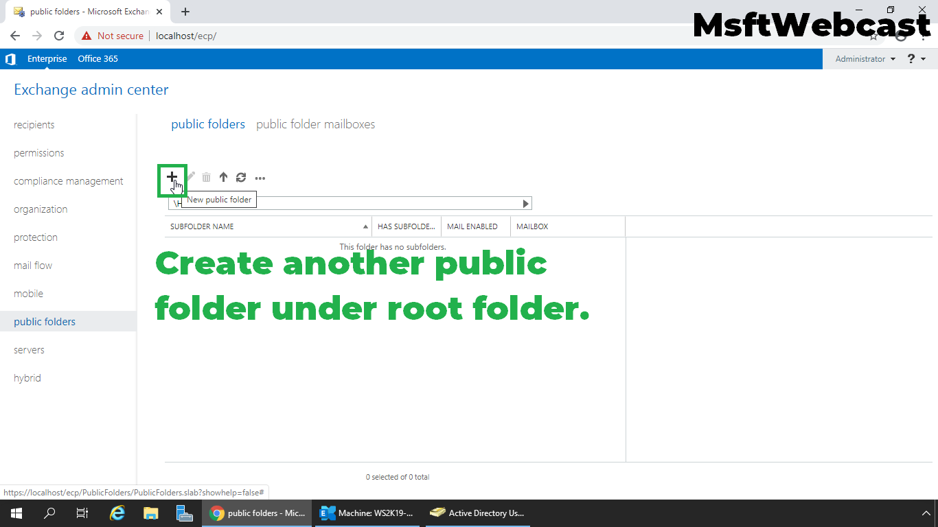Create A Public Folder Mailbox In Exchange 2019