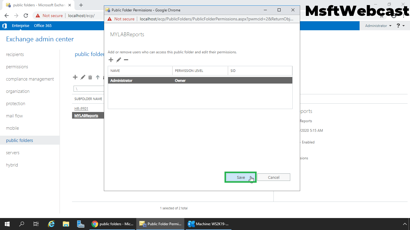 Create A Mail Enabled Public Folder In Exchange 2019