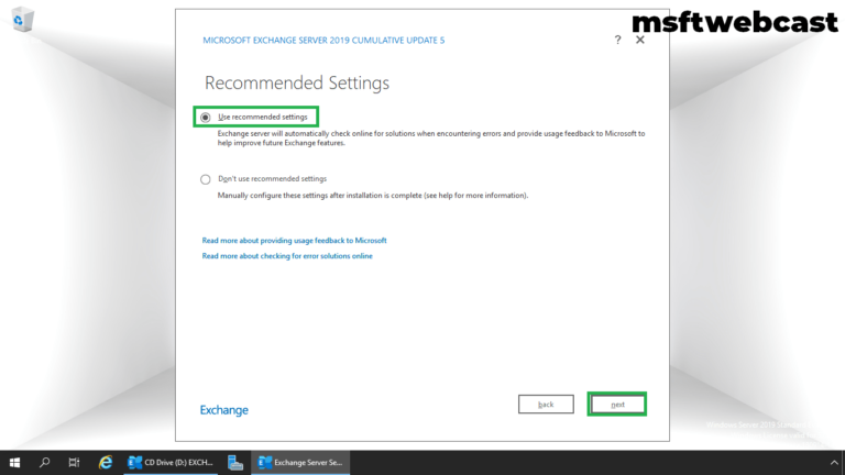 Step By Step Installation Of Exchange 2019 On Windows Server 2019 Part-2
