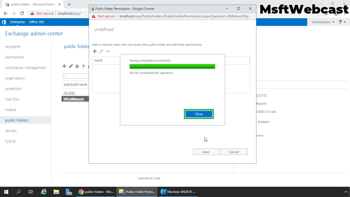 Create A Mail Enabled Public Folder In Exchange 2019