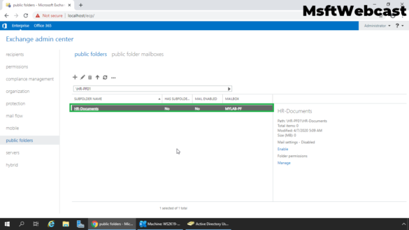 Create A Public Folder Mailbox In Exchange 2019
