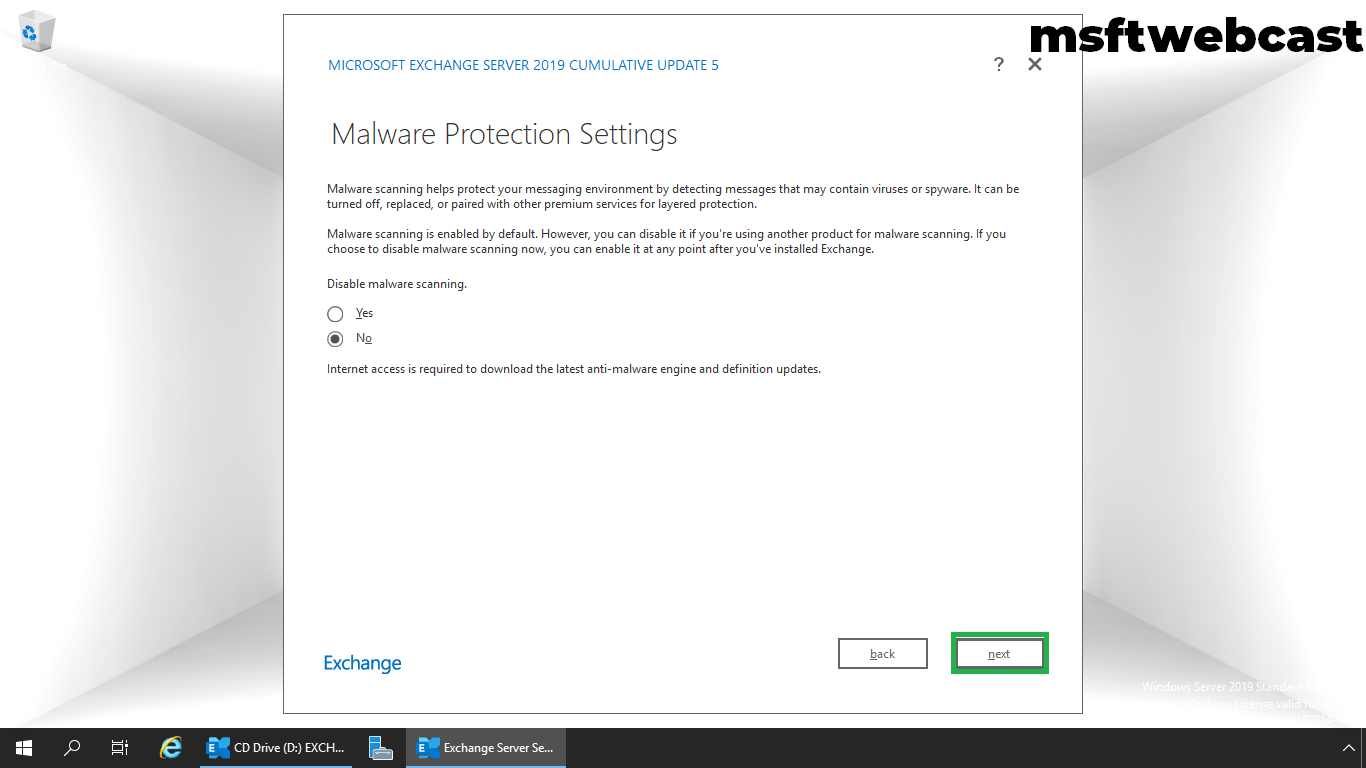 Step by Step Installation of Exchange 2019 on Windows Server 2019 Part-2