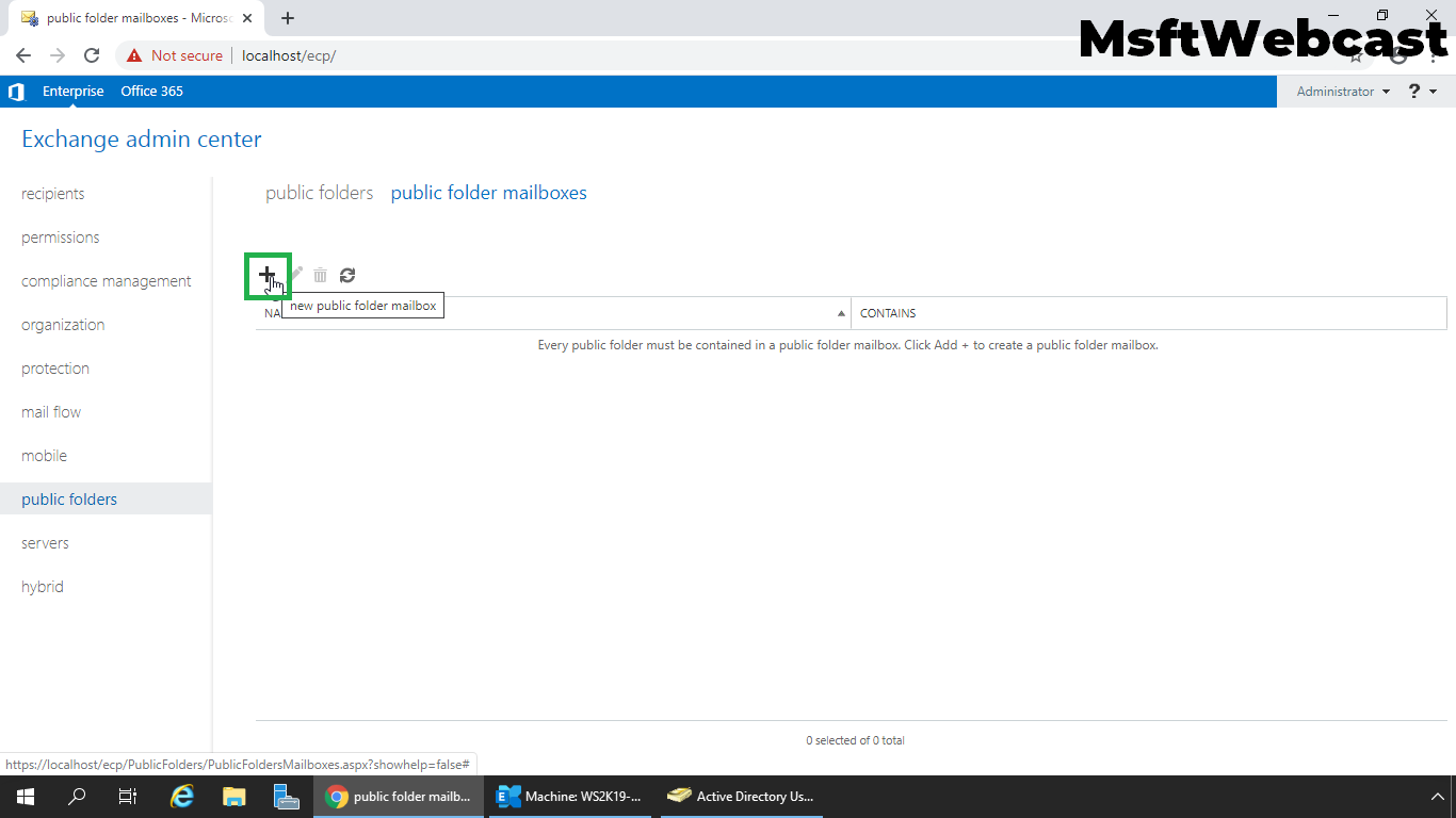 Create A Public Folder Mailbox In Exchange 2019