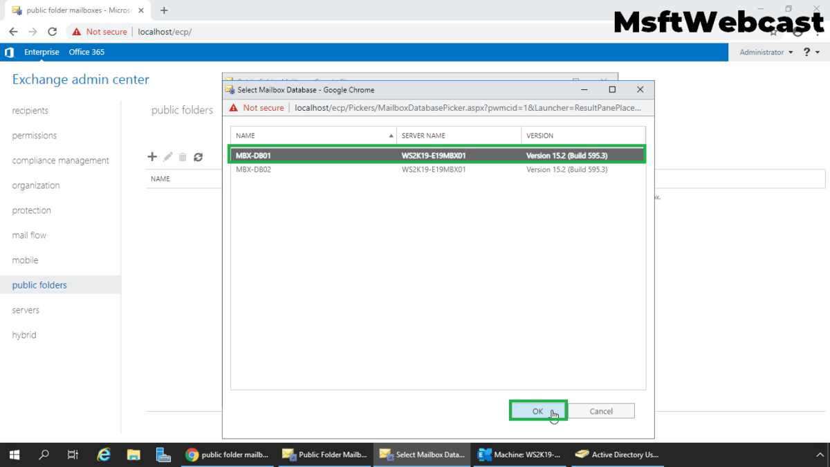 Create A Public Folder Mailbox In Exchange 2019