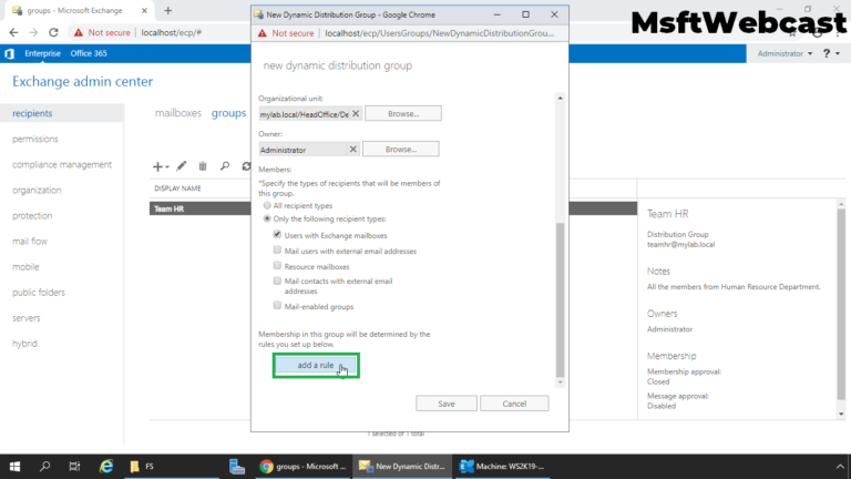 Create Dynamic Distribution Group In Exchange 2019