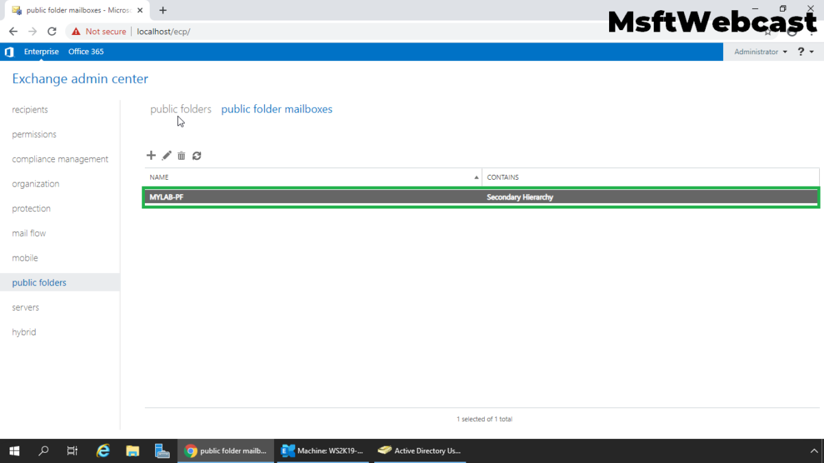Create A Public Folder Mailbox In Exchange 2019