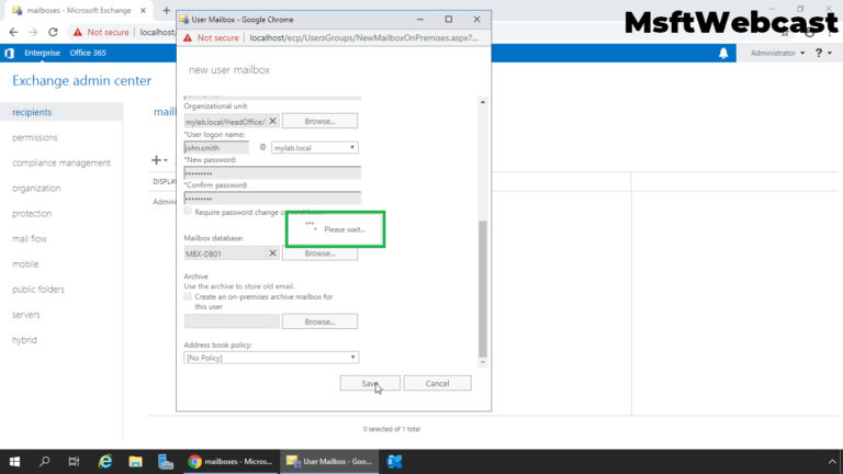 How To Create User Mailbox In Exchange Server 2019