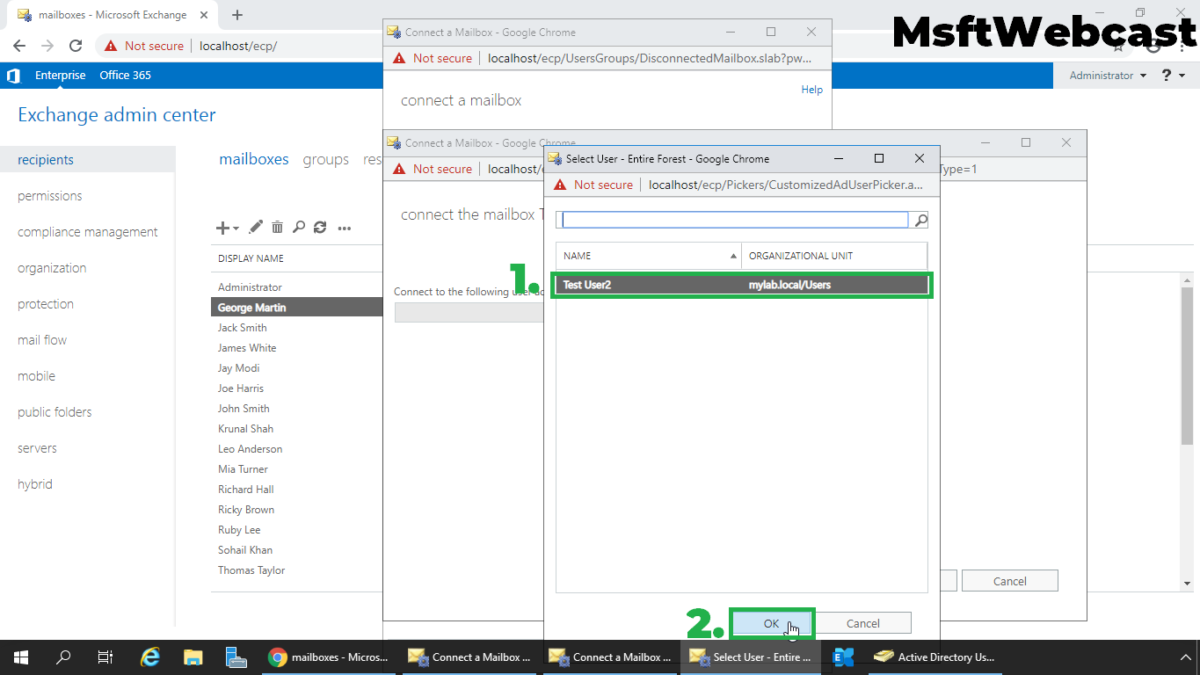 How To Connect A Disabled Mailbox In Exchange 2019
