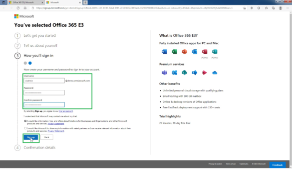 How To Create An Office 365 E3 Trial Subscription