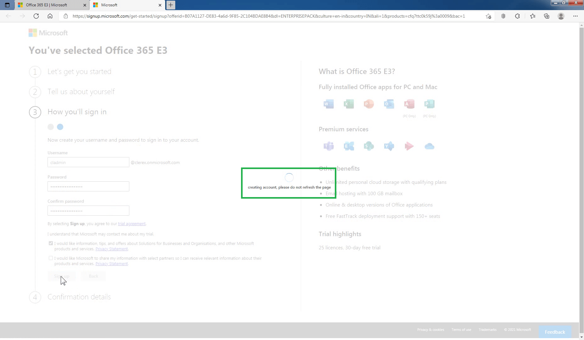 How To Create An Office 365 E3 Trial Subscription