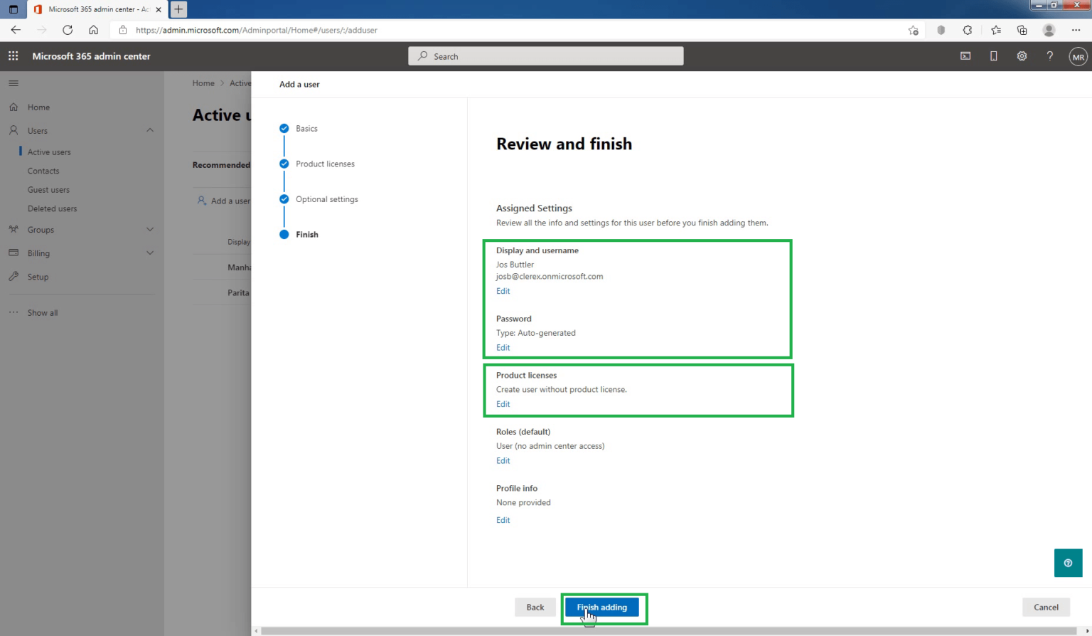 Create A User Account In Microsoft 365 Without A User License