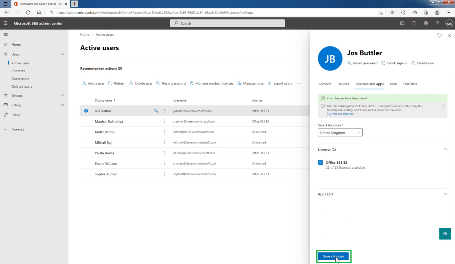 Assign Or Remove License To Microsoft 365 User Account