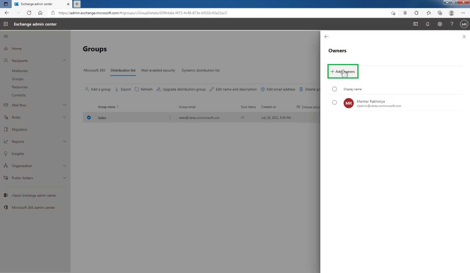 Create And Manage Distribution List Groups In Exchange Online