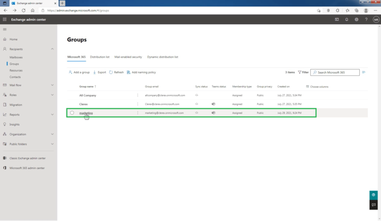 Create And Manage A Microsoft 365 Group In Exchange Online