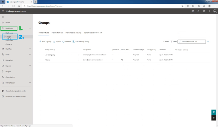 Create And Manage A Microsoft 365 Group In Exchange Online