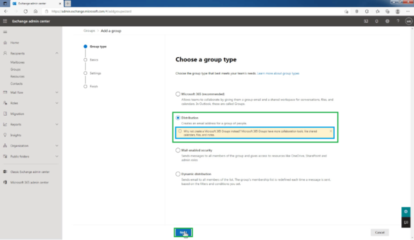 Create And Manage Distribution List Groups In Exchange Online